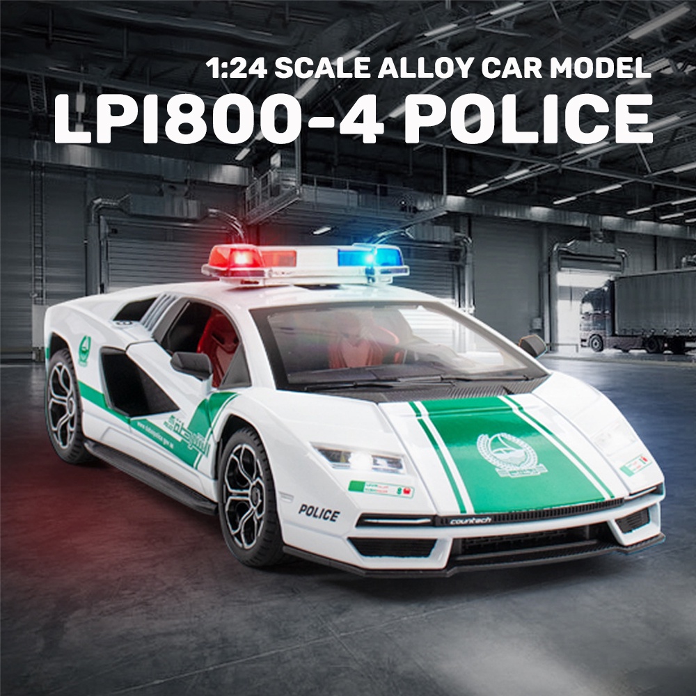 1:24 Scale Lamborghini LPI800-4 Police Alloy Car Model Diecast Car ...