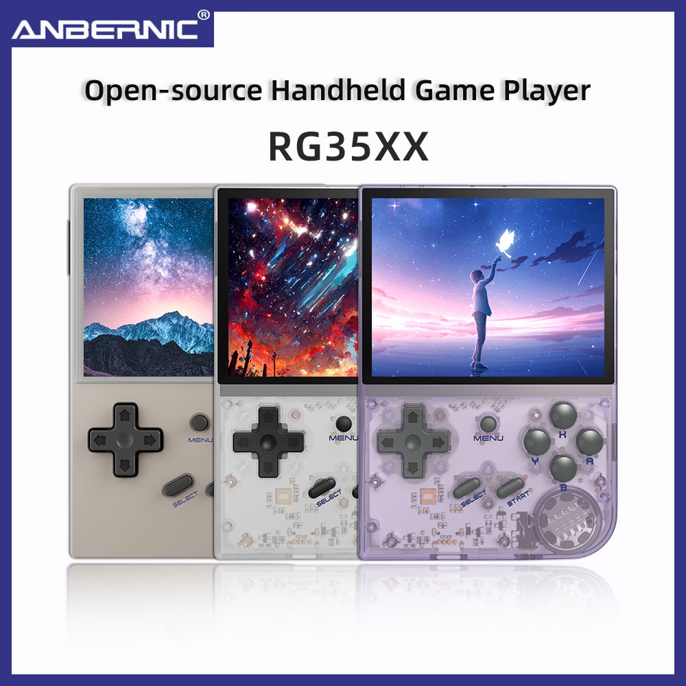 ANBERNIC RG35XX Mini Retro Handheld Game Console Linux System 3.5 Inch ...