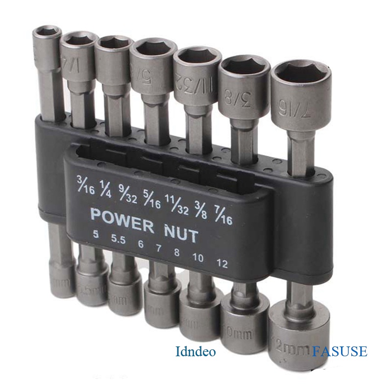 IDNDEO 9Pcs 14pcs 5-13mm Wrench Socket Adapter Set 1/4 Inch Hex Shank ...