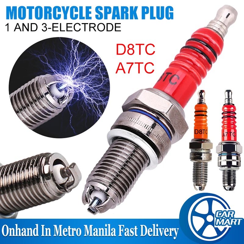 High Performance 1-Electrode 3-Electrode A7TC/D8TC Electrode Spark Plug for CG 125 Scooter ...
