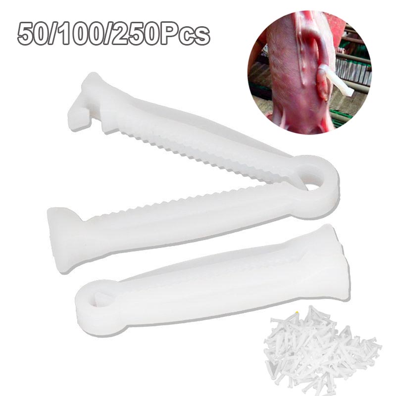50/100/250Pcs Umbilical cord clamp for dogs Piglet and sheep and other ...