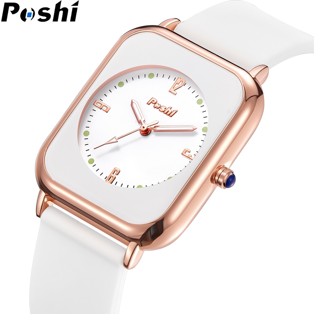 POSHI Original White Ladies Watch Korea Simple Fashion Waterproof ...