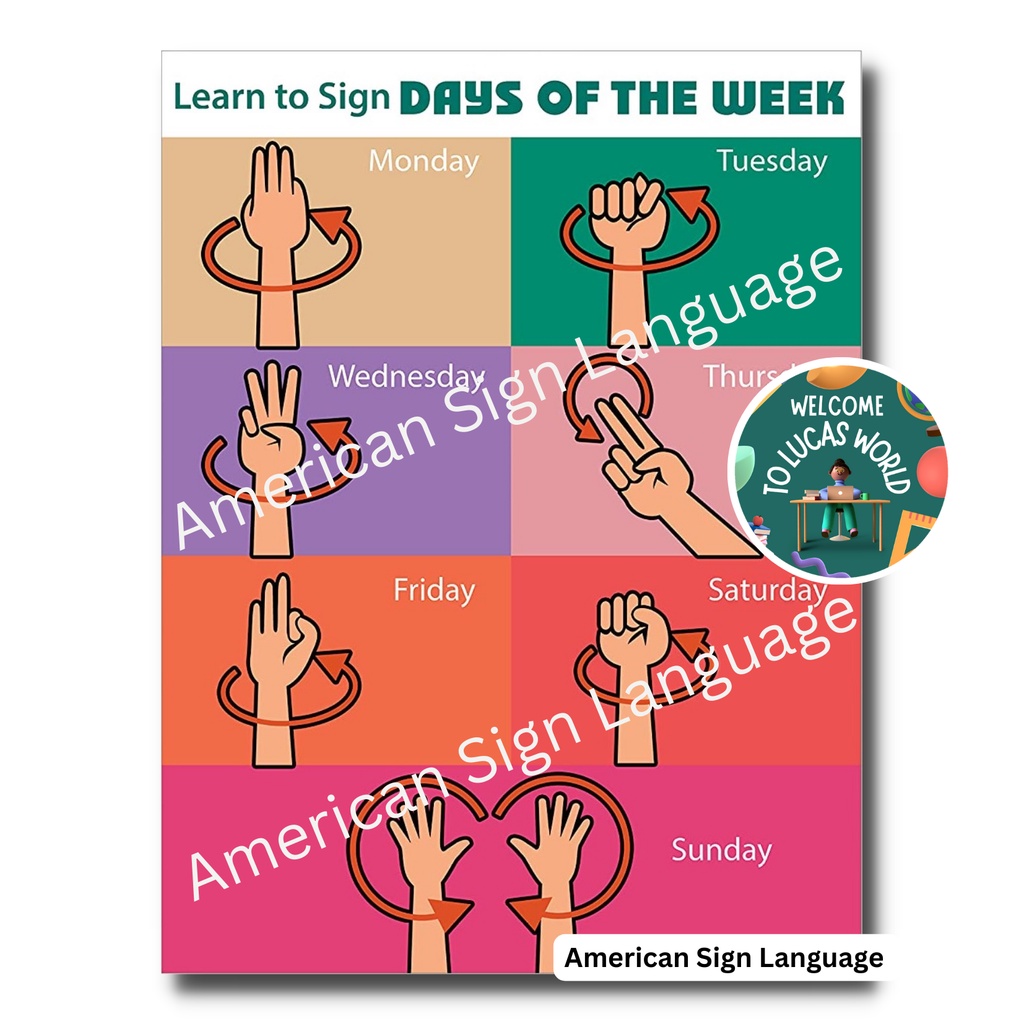 ASL AMERICAN SIGN LANGUAGE CHARTS POSTERS ALPHABET NUMBERS FEELINGS ...