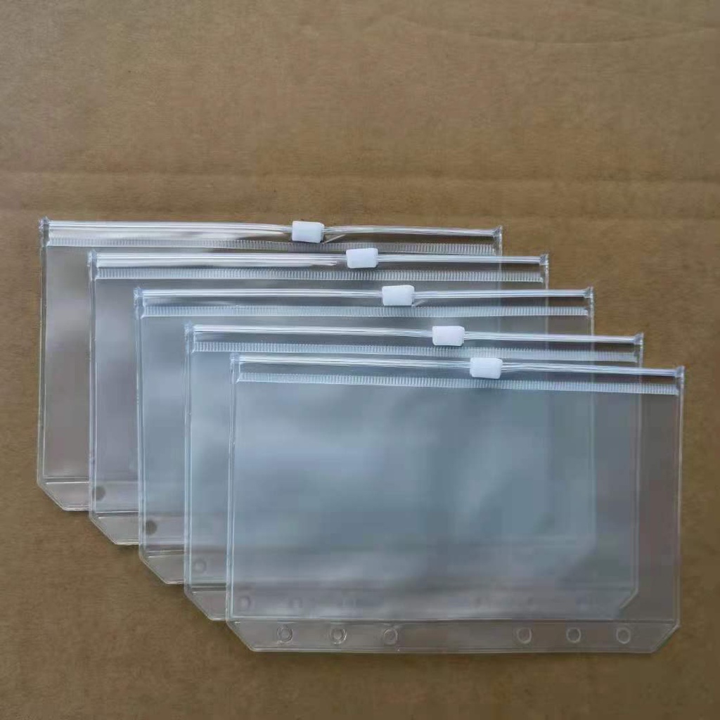 Organizer Binder REFILL Transparent Plastic Loose-leaf A6 Zip lock Bag ...
