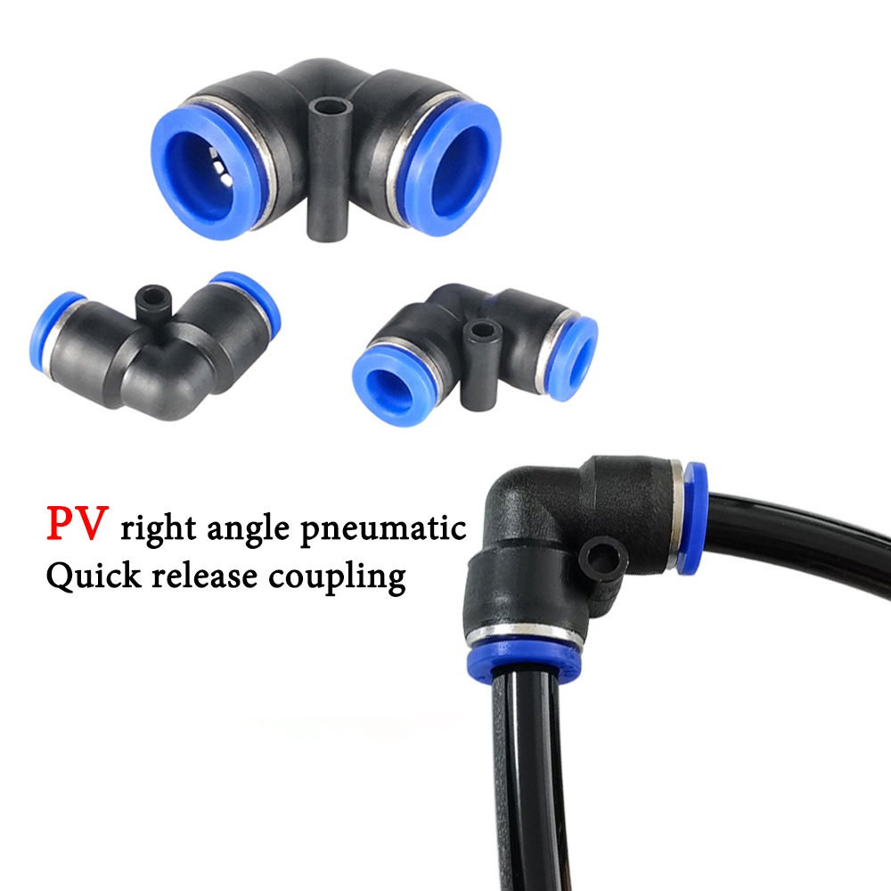 Pneumatic Quick Plug Joint PV4-16MM Right Angle 90 Degree Plastic ...