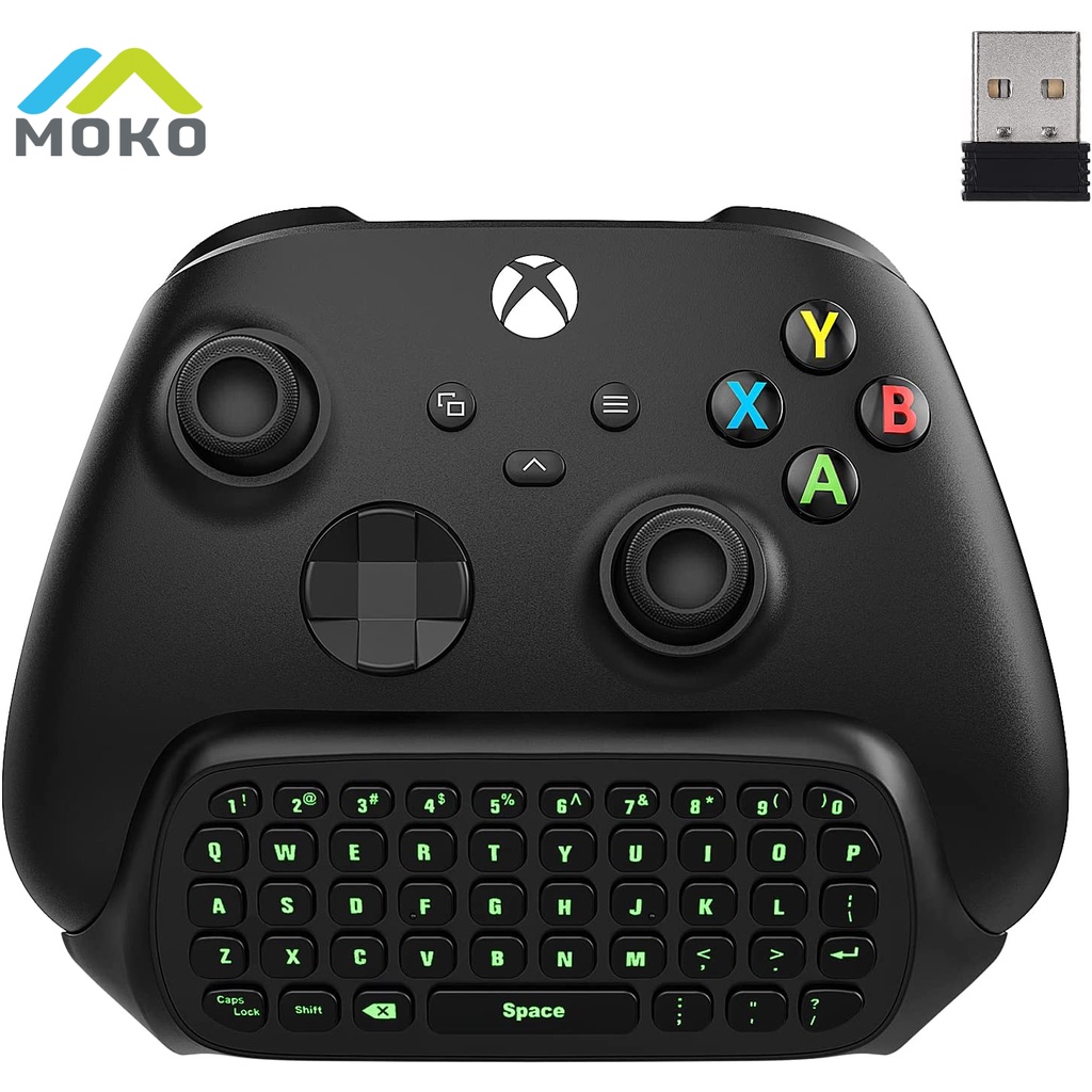Moko Green Backlight 2.4G Receiver Chatpad Wireless Message Keyboard ...