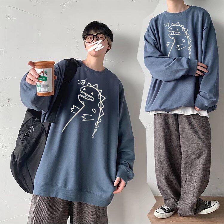 ☆CPEIC☆【M-5XL】Round Neck Sweater Large Profile Fun Print Pattern ...