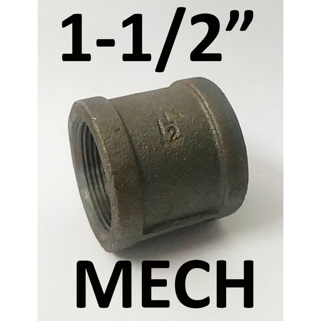 MECH BI COUPLING 1-1/2" THREADED SCREW TYPE BLACK IRON MALLEABLE ...