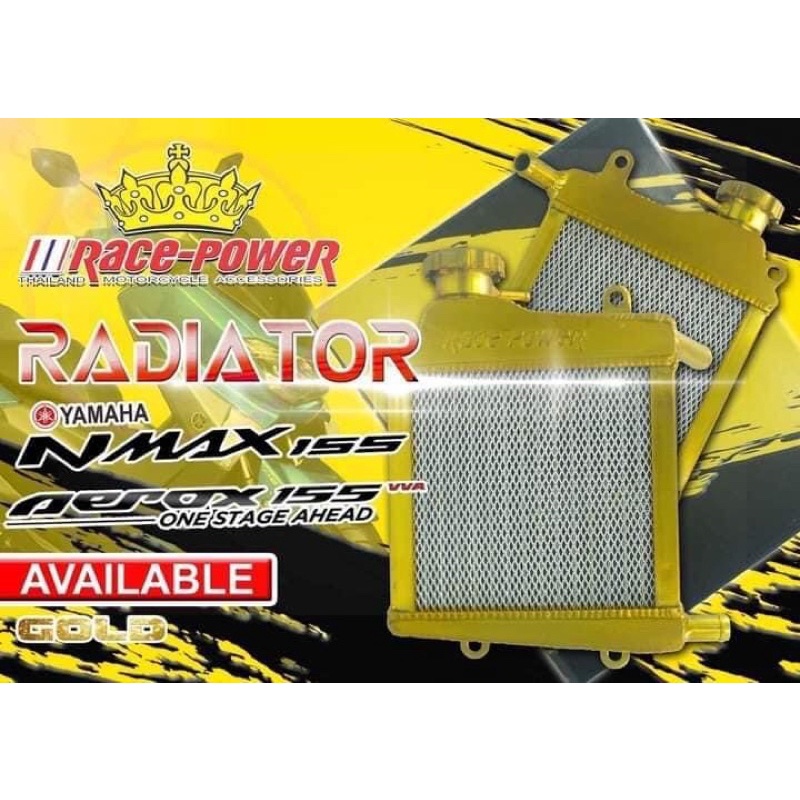 RADIATOR for AEROX/NMAX RACE POWER GOLD (2 Rows) | Shopee Philippines