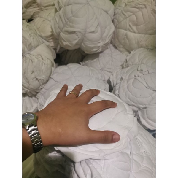 ROUND RAGS 3KG (SEMI PADDED) Basahang Bilog Plain White (COTTON ...