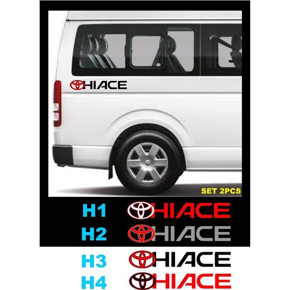 Toyota Hiace Commuter Grandia Side Body Sticker Design 2pcs Set ...