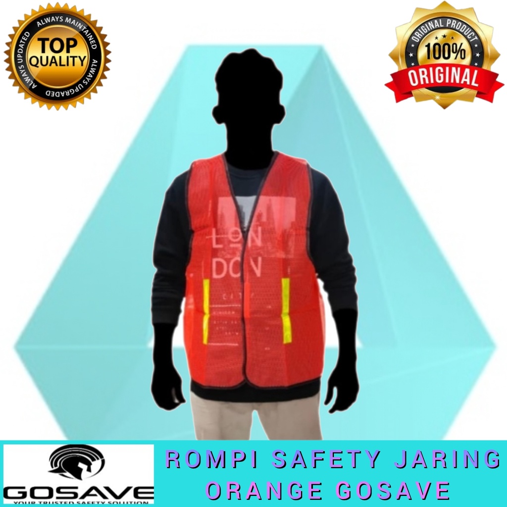 ORANGE NET VEST ORANGE SAFETY VEST/ ORANGE PROJECT VEST/ | Shopee ...
