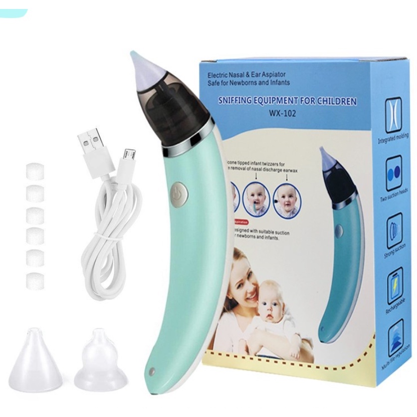 Baby Nasal Aspirator Newborn Safe And Hygienic Neonatal Booger Silent ...