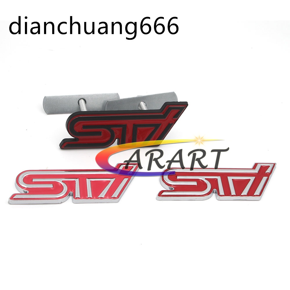 STI Universal Pink Color JDM Car Front Grille JAF Emblem Badge | Shopee ...