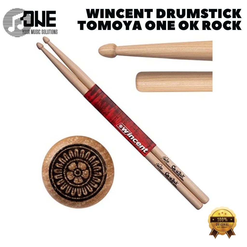 Wincent Hickory Stick Drum Stick/Tomoya One OK Rock Signature 5B ...
