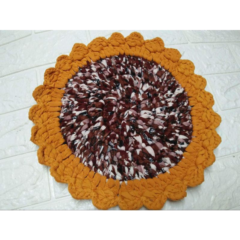 Basahan / Rugs Round Coaster Crochet Woven Multi-Use in Different Color ...