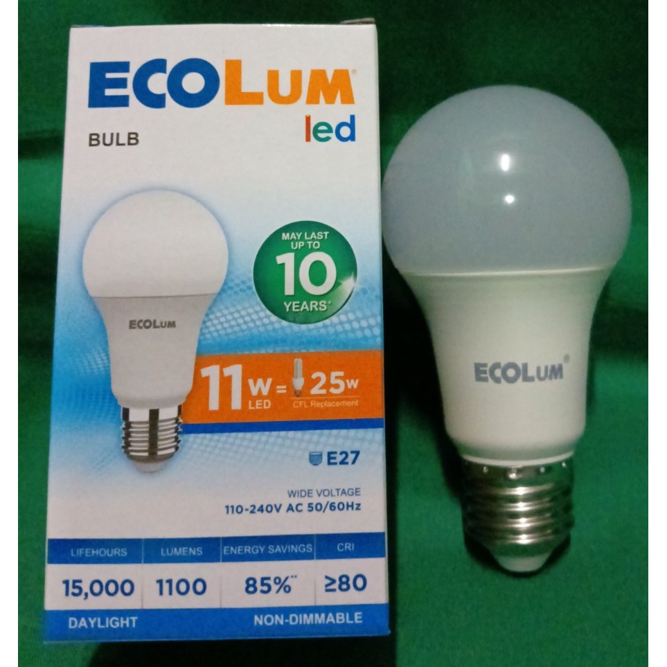ECOLUM Led Bulb 11 Watts | Shopee Philippines
