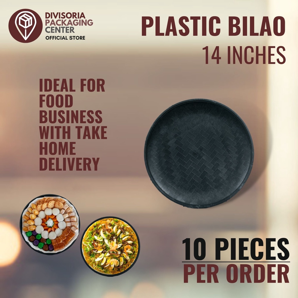 Plastic Bilao Size 14" [ By 10's ] Black Bilao Food Bilao Tray Reusable ...