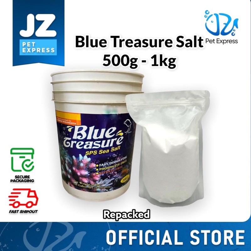 Blue Treasure SPS Sea Salt (500g-1kg) Repacked Aquarium Salt For Marine ...