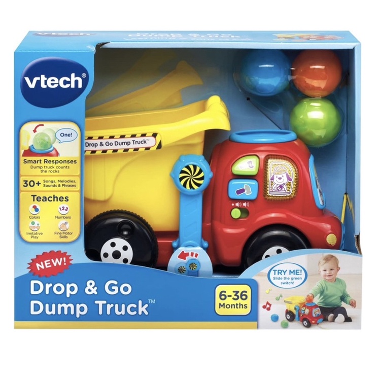 VTech Drop and Go Dump Truck, Yellow | Shopee Philippines