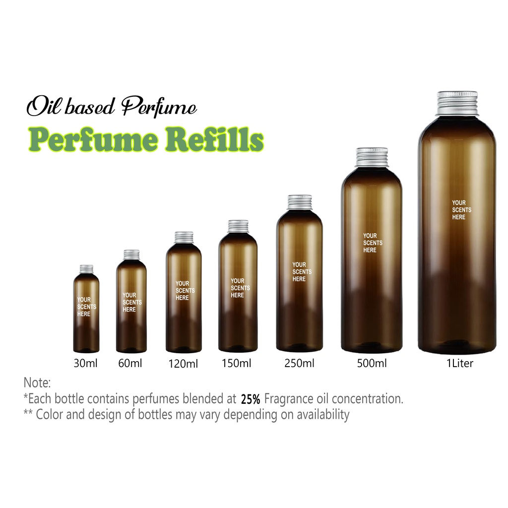 Perfume Refill 250ml 500ml 1 liter Oil Based long lasting perfume(Chat ...