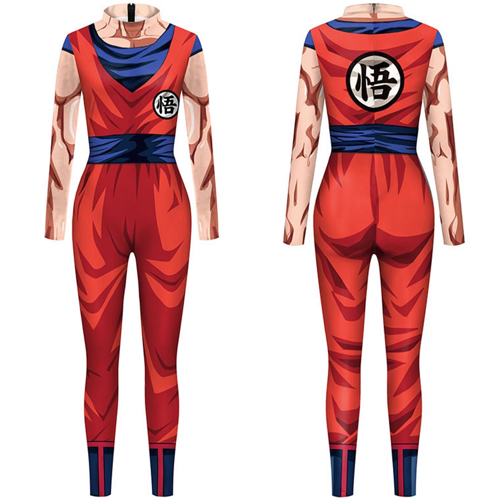 Son Goku Cosplay Female Costume Doragon Anime Super Hero Women ...