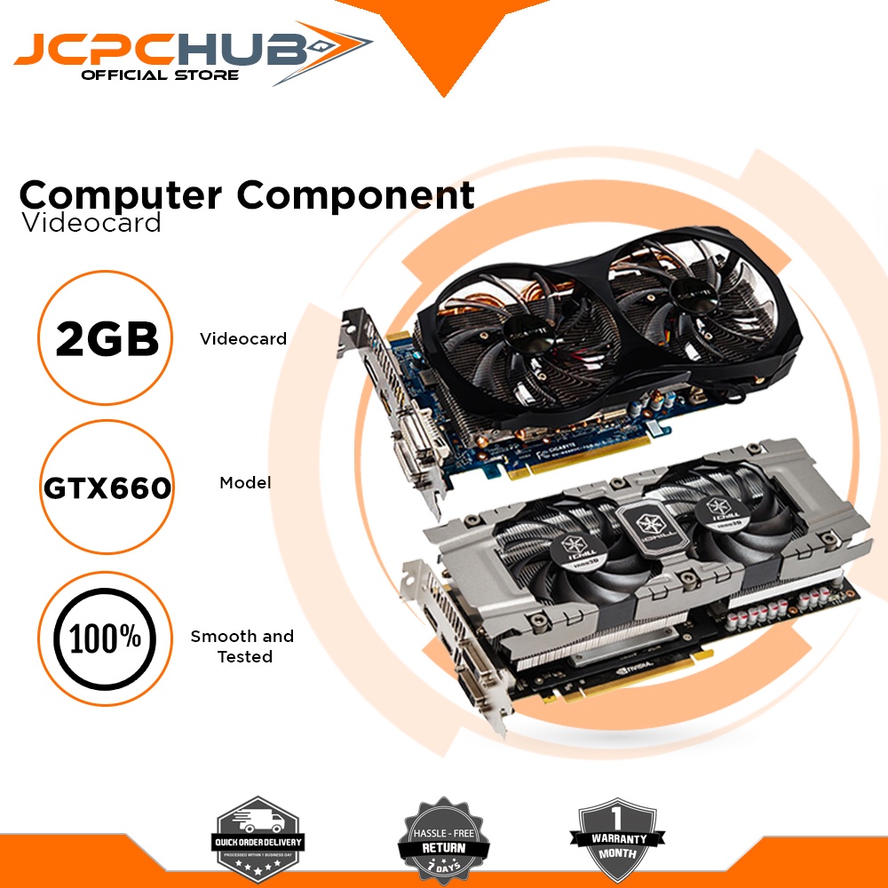 Assorted Brand Video Card GPU 2GB 192Bit GTX660 DDR5 Used | Shopee ...