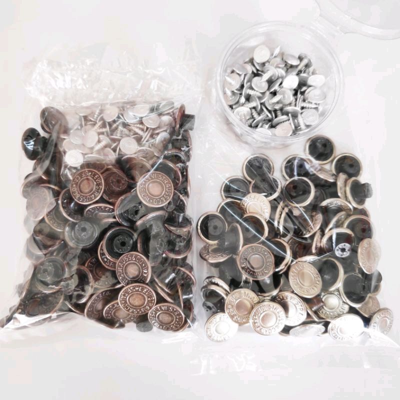 50 Premium Grade A Jeans Buttons Hammer Are Available In Both Silver ...