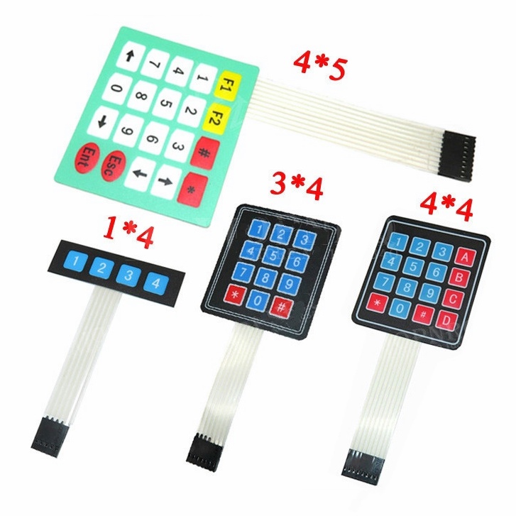 New 4 12 16 20 Key 4*4 Membrane Switch Keypad 1x4 3x4 4x4 4*5 Matrix ...