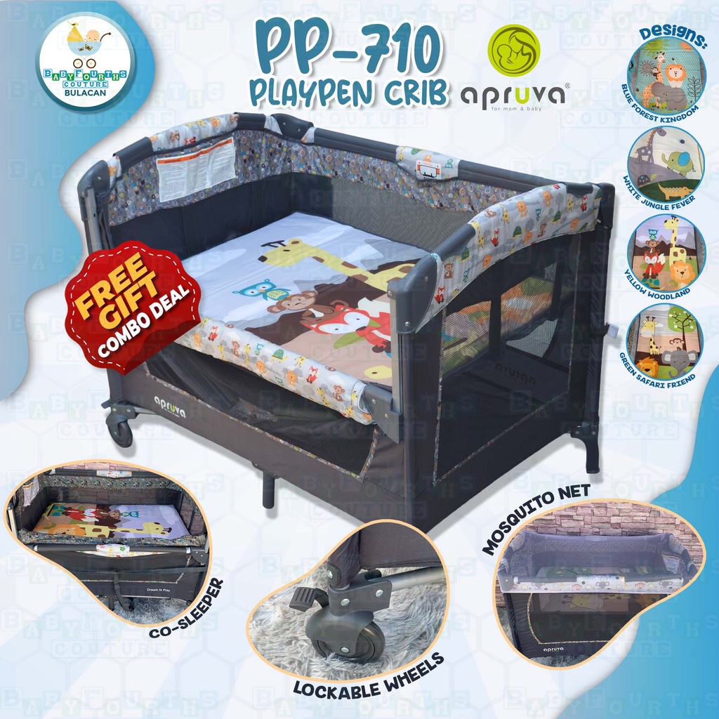 COD Apruva Pack and Play Co- Sleeper Playpen Crib for Baby With ...