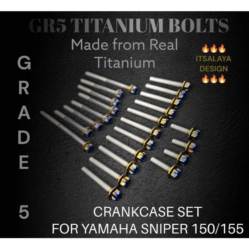 Gr5 titanium bolts crancase set for YAMAHA SNIPER 150/155 itsalaya ...