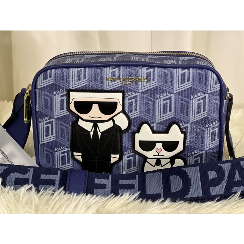 ORIGINAL KARL LAGERFELD CAMERA BAG (INDIGO) | Shopee Philippines