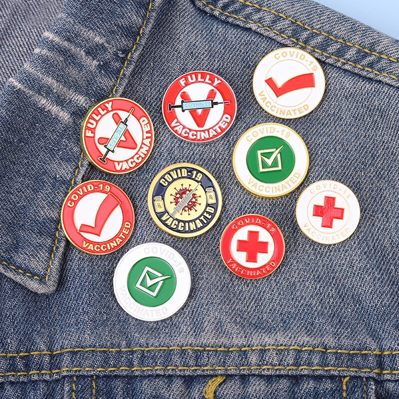 Creative Red Cross Enamel Pin Medical Virus Model Enamel Badge Anti ...