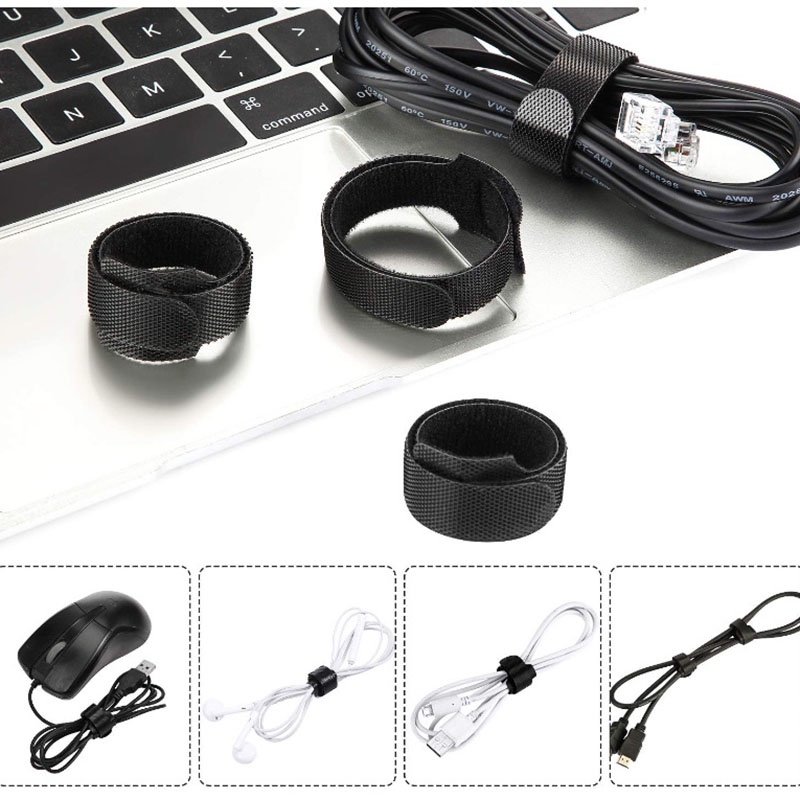 30Pcs Mini Velcro Strap Date Line Organizer Nylon Wire Winder Clip ...