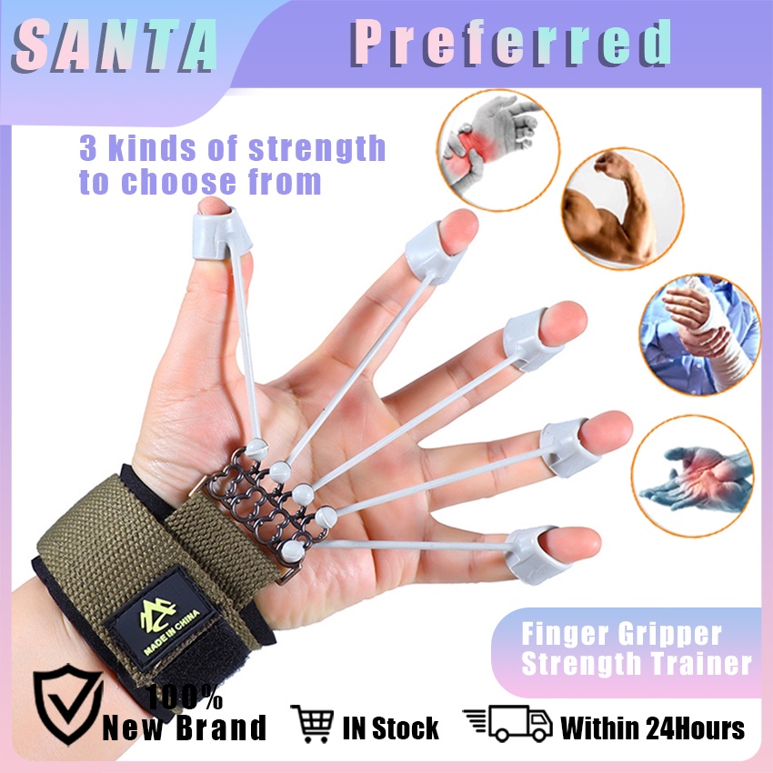 20/40/60lbs Finger Gripper Strength Trainer Extensor Finger for ...