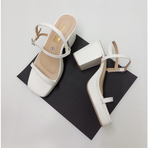 Azalea Adelyn in White - 3 inches Platform Heels | Shopee Philippines