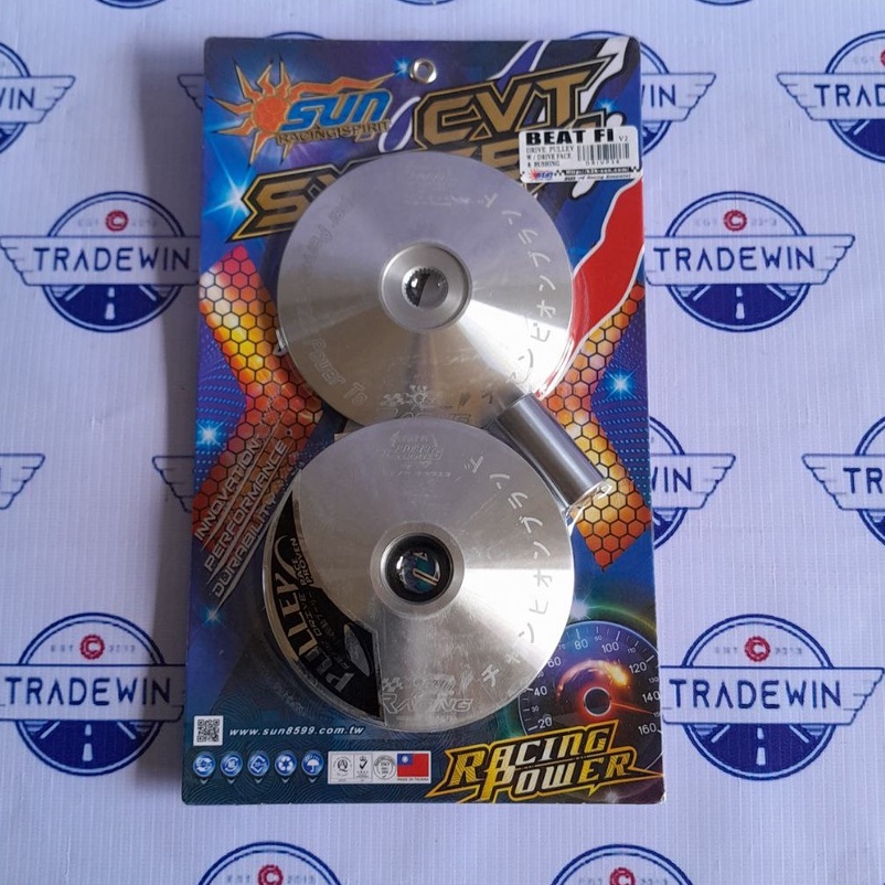 BEAT FI/ MIO SPORTY SUN RACING SPIRIT DRIVE PULLEY SET WITH DRIVE FACE ...