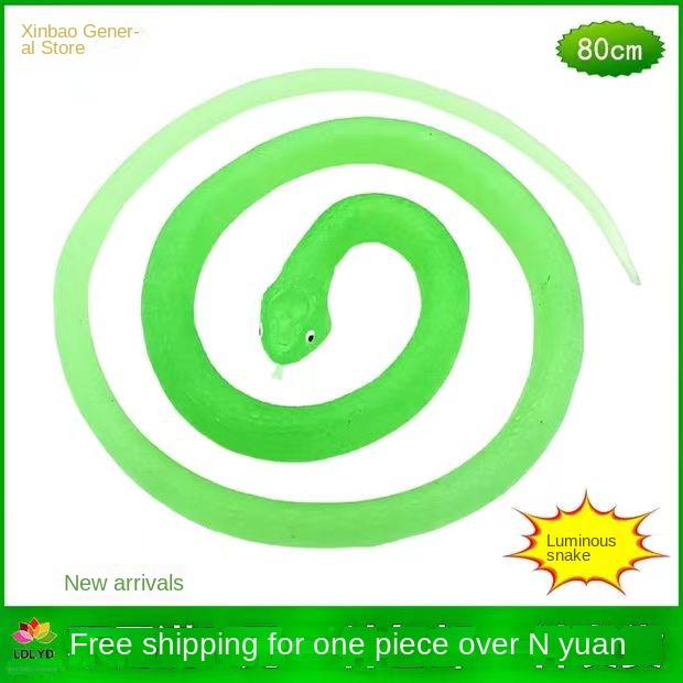 Mu Soft Rubber Luminous Snake Simulation Children's Toy Fluorescent ...