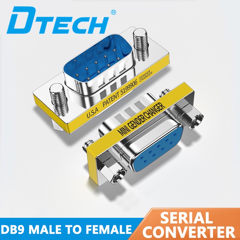 DTECH DB9 Male To Male/Male Female Adapter Suitable For 9 Pins 9 Holes RS232 Serial Port ...