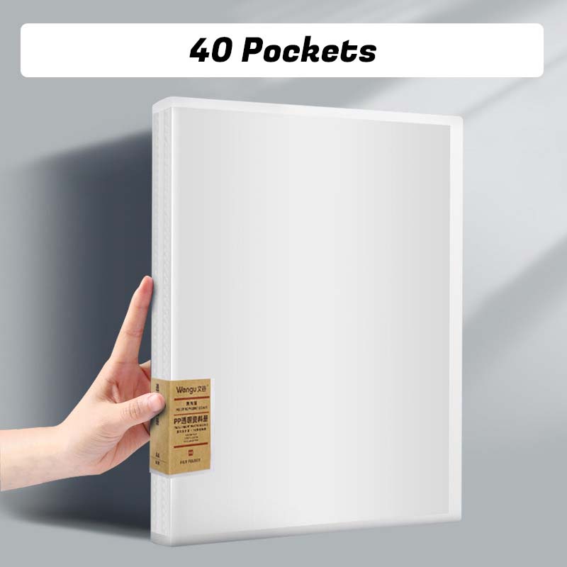 Transparent plastic display book clearbook non-refillable size A4 (20 ...