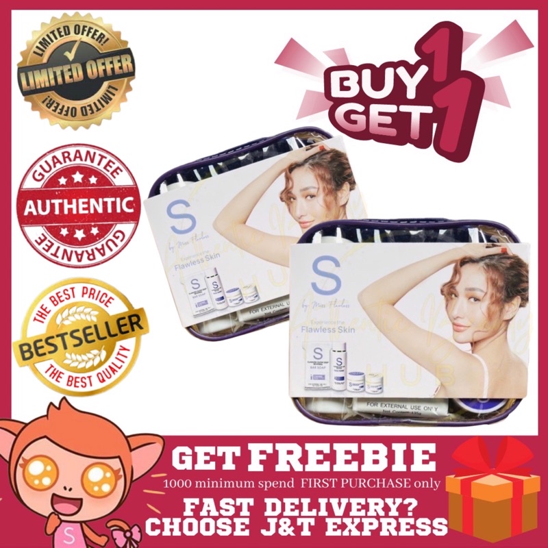 AUTHENTIC S by Miss FLAWLESS BUY1 TAKE1 Glow Deep Reviving KIT / Anti ...