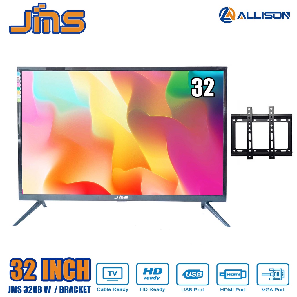 JMS 32 Inch Full HD LED TV WITH Wall Bracket LED-3288 | Shopee Philippines