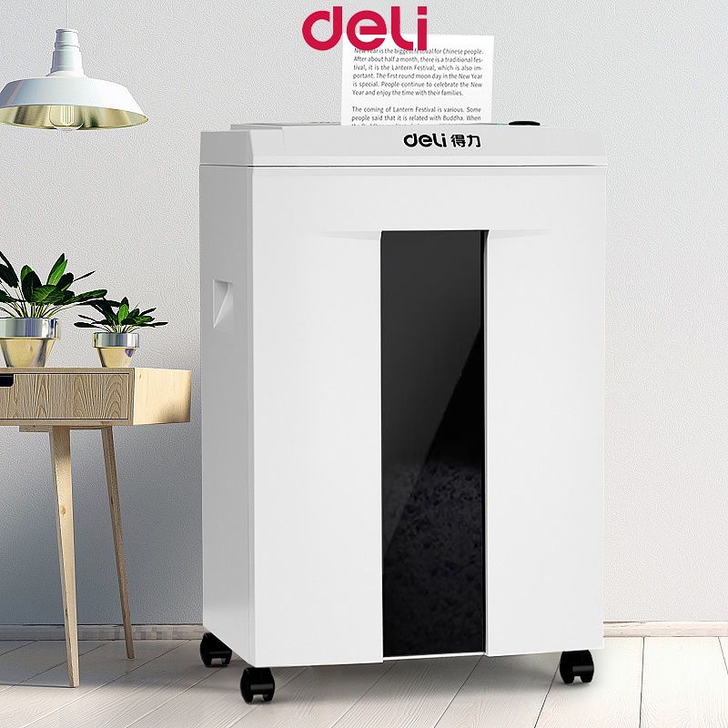 Deli W9912 Ultra-Quiet Automatic Paper Shredder 6 Sheets Paper Feeder ...
