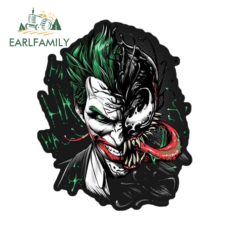 EARLFAMILY 13cm x 10.6cm Joker Car Sticker Personality Helmet Graffiti ...