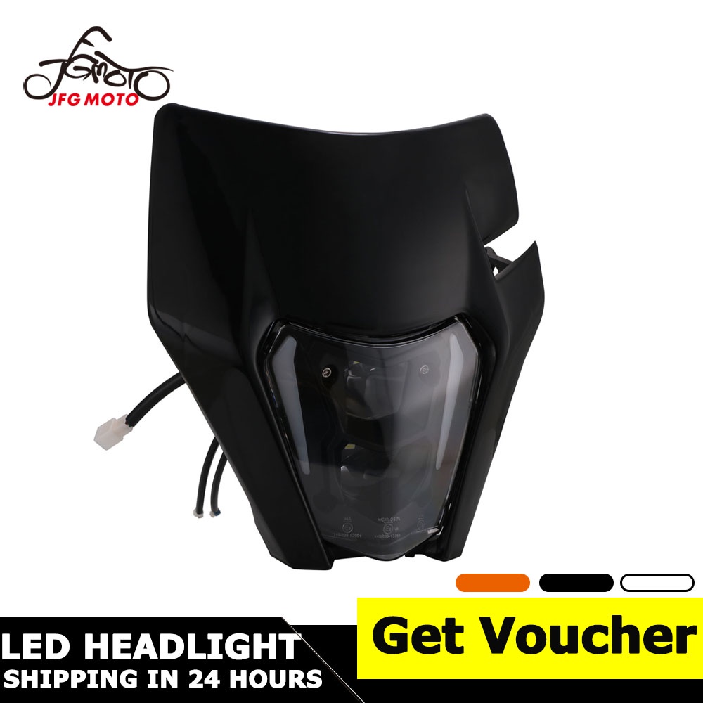 JFG MOTO Motorcycle Universal Headlight for EXC XS 250 XC CRF250 XR200 ...