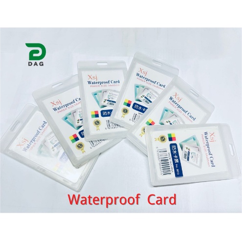 Plactic Waterproof ID Card/ID Holder Transparent (10pcs/50pcs) | Shopee ...