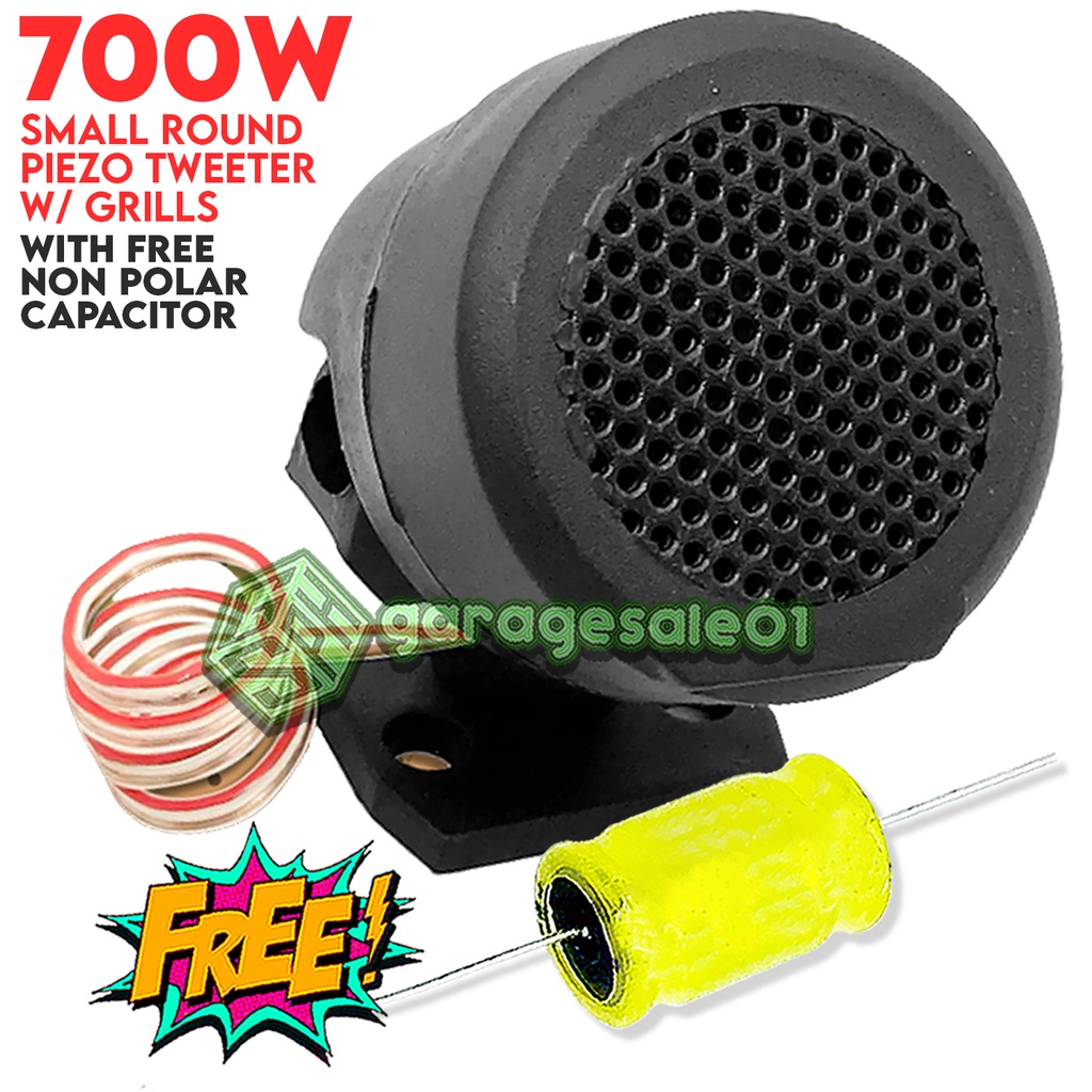 700W Mini Piezo Tweeter With Stand & Grills With FREE Non Polar ...