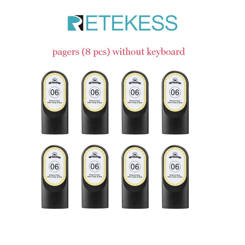Retekess TD184 Long-distance Wireless Pager System keyboard and Pagers ...