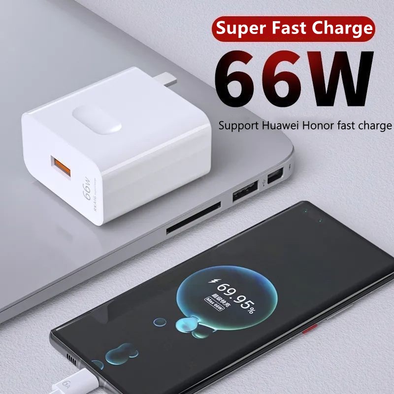 66W Charger Super Fast Charging Wall charger With 6A Type C data cable ...