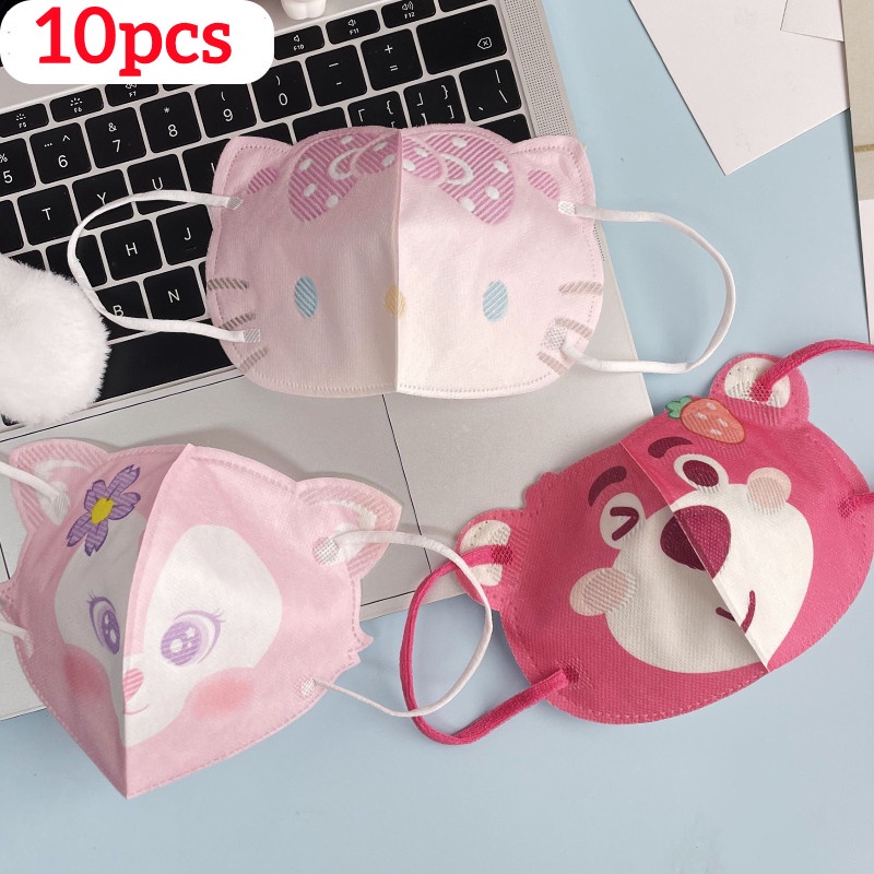10pcs/pack Hello kitty 3D Mask for girls pretty breathable masks cute ...